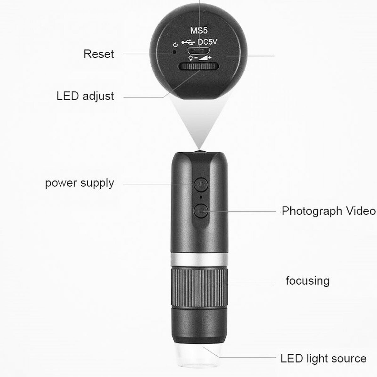 Portable digital microscope x1000 – Hapstone USA